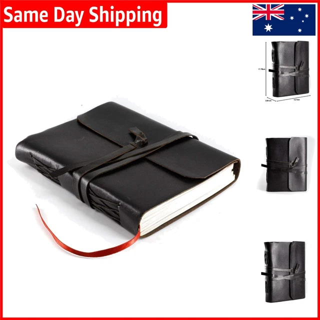 COMPACT HANDMADE JOURNAL - 7x5 Eco-Friendly Leather Notebook with ...