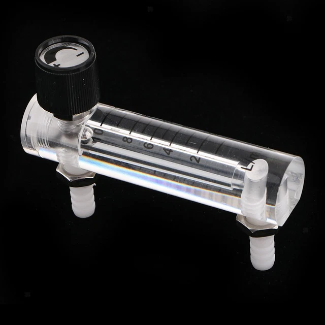 1-10L/MIN TUBE TYPE Oxygen Flow Meter Flowmeter with Control Valve for ...