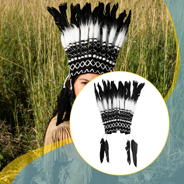 AMERICAN CHIEF INDIAN Hat Headband Native Inspired Headdress Chief ...