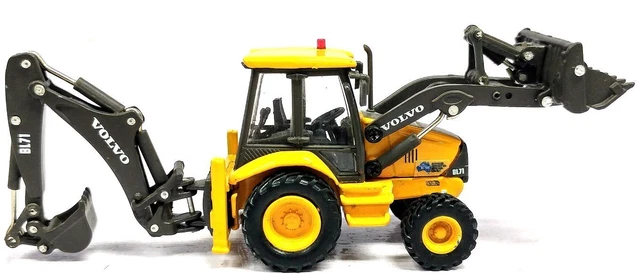 HO GAUGE VOLVO Construction Loader Backhoe - New Diecast In Display ...