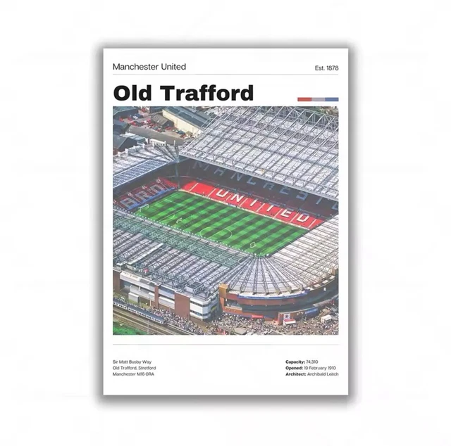 MANCHESTER UNITED OLD Trafford Poster £20.39 - PicClick UK