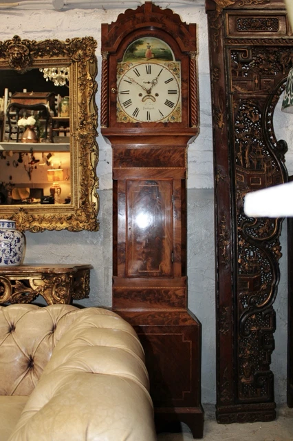 ANTIQUE WELSH VICTORIAN Long case Mahogany Grandfather Clock R Fox Of ...