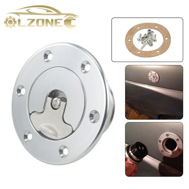 BILLET ALUMINUM AIRCRAFT Style Fuel Cell Gas Cap 6Hole Anodized ...