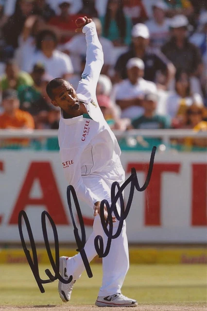 SOUTH AFRICA: ROBIN PETERSEN SIGNED 6x4 TEST ACTION PHOTO+COA £4.99 ...
