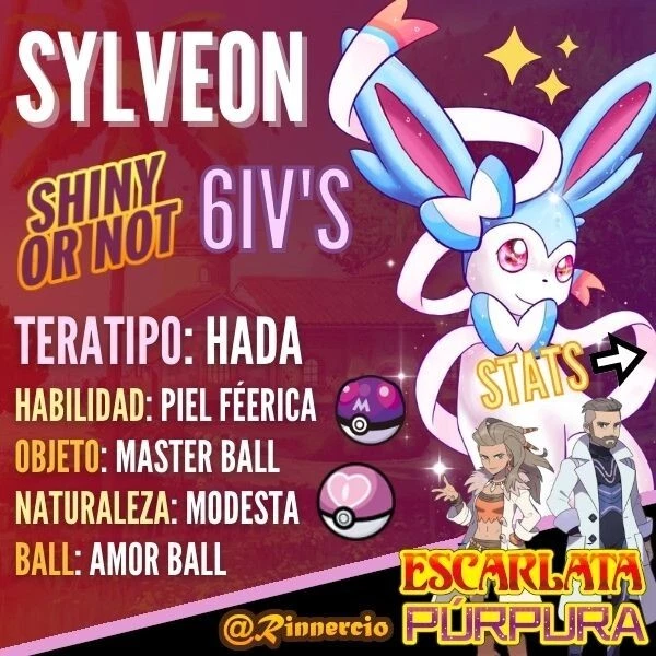 SYLVEON &SHINY OR not" 6IVs Pokemon Escarlata y Púrpura 🍇🍊 EUR 2,90 ...