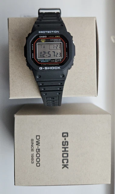 CASIO G-SHOCK DW-5000R-1AER Origin Revival- 1983 OG Reissue UK Watch £ ...