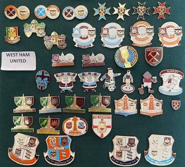 WEST HAM UNITED Football Club Fc Badge Badges Pin Pins. Enamel. Utd ...