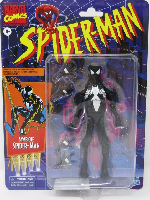HASBRO MARVEL LEGENDS Spider-Man Retro Series Symbiote Black Suit ... HASBRO MARVEL LEGENDS Spider-Man Retro Series Symbiote Black Suit ...