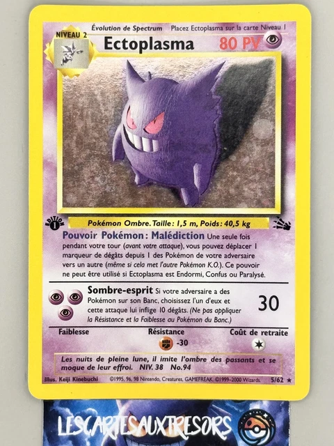 CARTE POKÉMON ECTOPLASMA 5/62 EDITION 1 ED1 Fossile VF FR EUR 149,99 ...