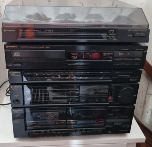 VINTAGE HITACHI MD10 HiFi System with Turntable Double Cassette, Disc ...