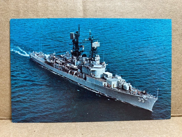 USS MITSCHER DDG-35 Guided Missile Destroyer US Navy Chrome Postcard ...