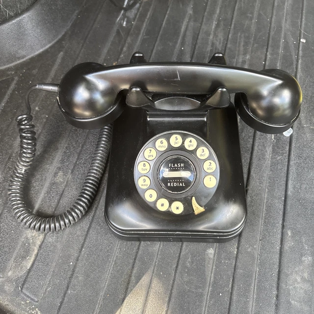 GRAND PHONE FLASH REDIAL BLACK Touch Button Retro 1950's Style £15.87 ...