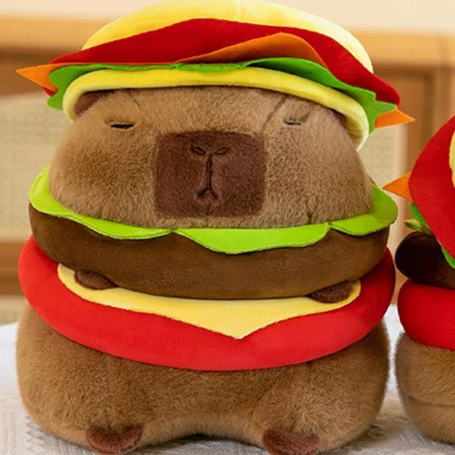 NEW CAPYBARA BURGER Stuffed Animal | Stuffed Animals Pillow Super Soft ...