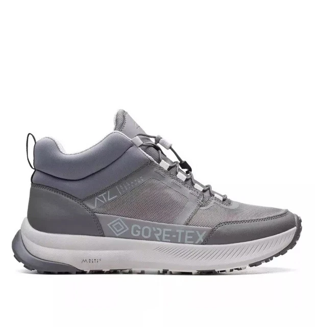 CLARKS MEN’S ATL Trail Up GTX Grey Textile /Man Made Boots UK Size 8.5 ...