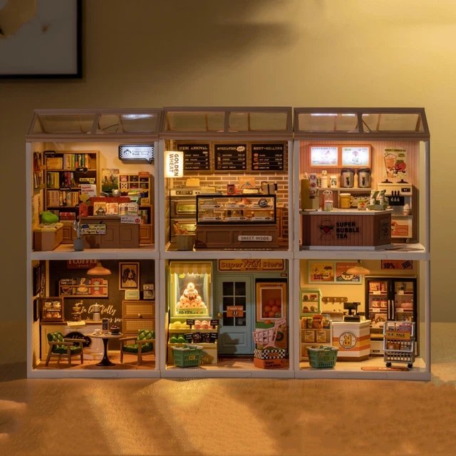 Rolife Super Creator Diy Miniature Dollhouse Kit Led Doll House Diy