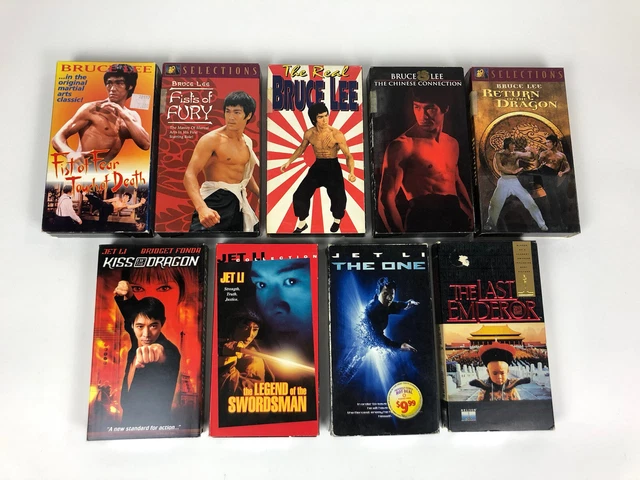 NINE (9) VINTAGE Kung-Fu VHS Tapes - Five (5) Bruce Lee & Three (3) Jet ...