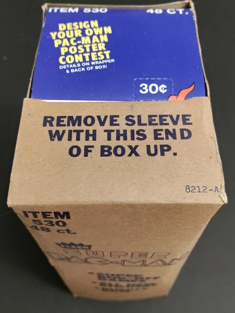 SUPER PAC-MAN RUB-OFF game trading card box Fleer 1982 VINTAGE-VERY ...