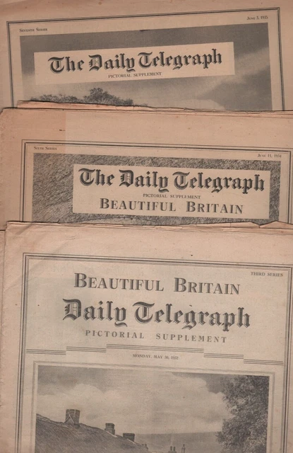 1932 BEAUTIFUL BRITAIN Telegraph Newspaper Pictorial Supplement + 1934 ...