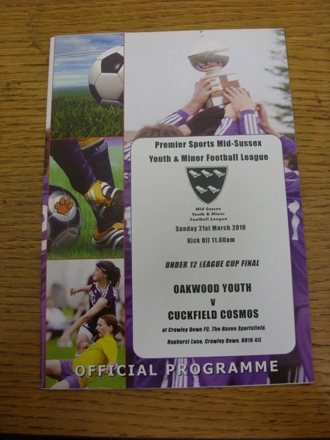 21/03/2010 MID-SUSSEX YOUTH League U12 Cup Final: Oakwood Youth v ...