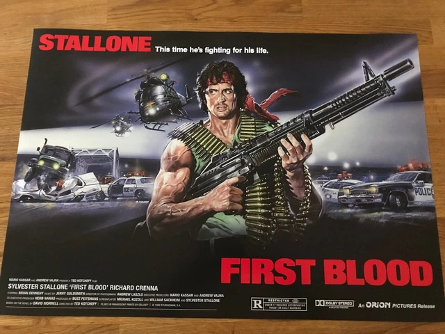 3 POSTERS RAMBO First Blood, 2 and 3 Sylvester Stallone 420mm x 594mm ...