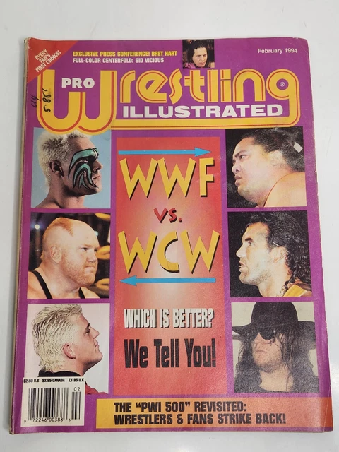 VINTAGE WWF PRO Wrestling Illustrated Magazine February 1994 - Bret ...
