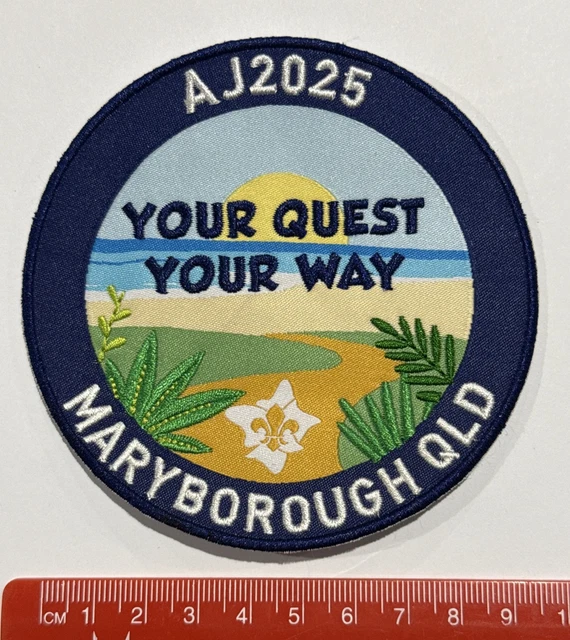 2025 AUSTRALIAN SCOUT Jamboree: AJ2025 Large Official Badge - Navy Blue ...