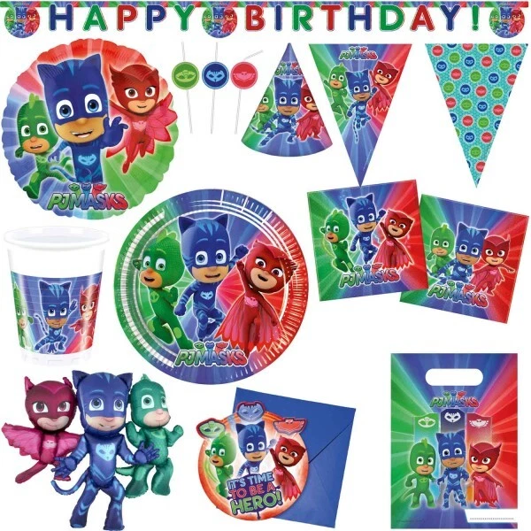 PJ MASKS PYJAMAHELDEN Kindergeburtstag Party Geburtstag Motto ...