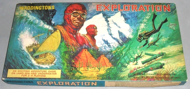 VINTAGE EXPLORATION BOARD Game Waddingtons Family Strategy 1970 ...