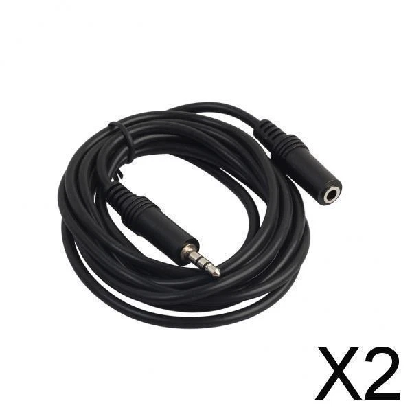 2 X 3.5MM Pin Plug to Female, Audio Stereo Extension Aux Cable for £6. ...