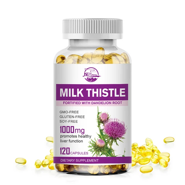 MILK THISTLE CAPSULES 1000mg Clean Natural Milk Thistle Oil Vegan ...