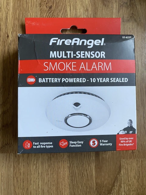 FIREANGEL ST-622T MULTI Sensor Battery Powered Smoke Alarm March 2034 ...