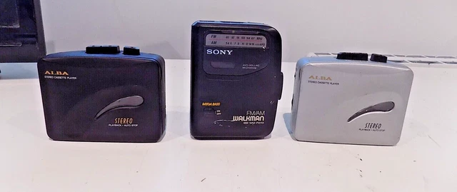 BUNDLE OF CASSETTE Walkmans 2x Alba CP706, 1x Sony WM-FX113 FAULTY ...