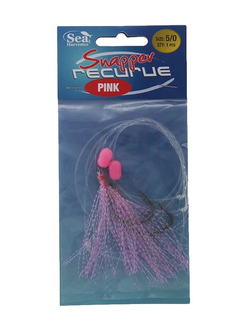 SEA HARVESTER SNAPPER Recurve Flasher Rig 5/0 Pink $8.14 - PicClick AU