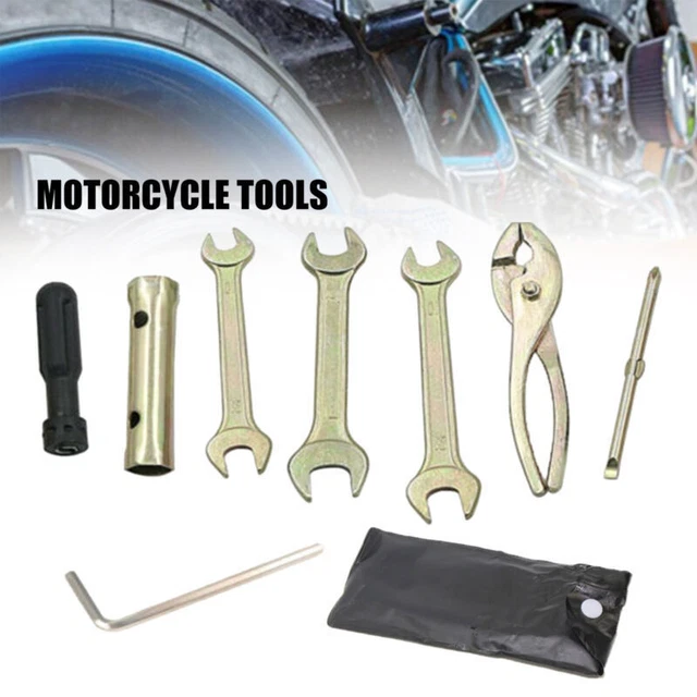 7PCS MOTORCYCLE REPAIR Tool Kit Bag For Honda YAMAHA Kawasaki BMW ...