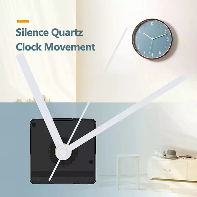 SILENT QUARTZ MOVEMENT Wall Clock Mechanism Spindle Black Hands Repair ... SILENT QUARTZ MOVEMENT Wall Clock Mechanism Spindle Black Hands Repair ...