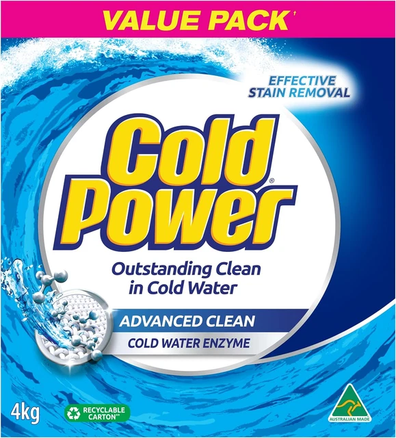 COLD POWER ADVANCED Clean, Powder Laundry Detergent, 4kg, Suitable for ...