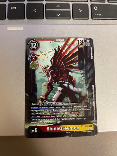 SHINEGREYMON - BT13-018 - comme neuf - Digimon TCG EUR 0,94 - PicClick FR