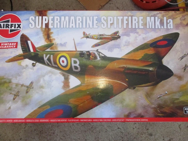 SUPERMARINE SPITFIRE MK. 1a - 1:24 scale Airfix kit A12001V - NEW sealed parts £64.95 - PicClick UK