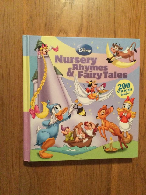DISNEY NURSERY RHYMES & Fairy Tales with 200 Stickers. Hardcover, 2008 ...