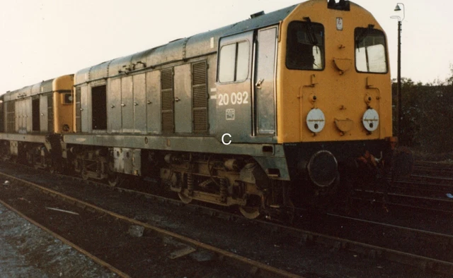 BRITISH RAILWAY B.R Photograph - Class 20 20092 At Worksop 10/11/1985 £ ...