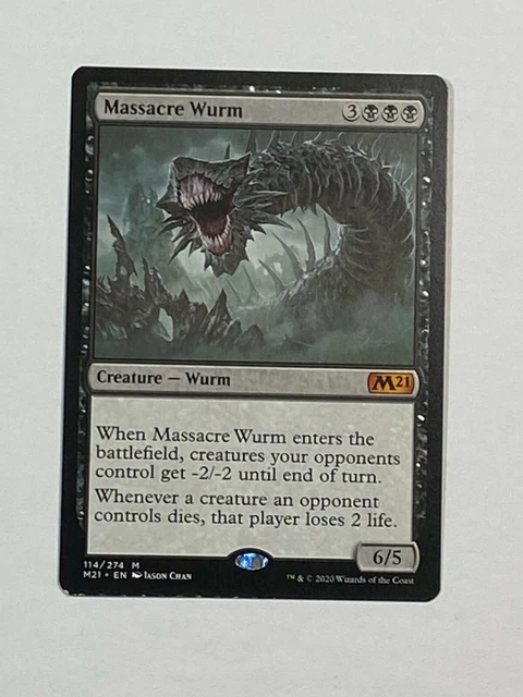 MTG MASSACRE WURM - Magic 2021 - NM/M - MTG - Mythic - M21 - Magic The ...