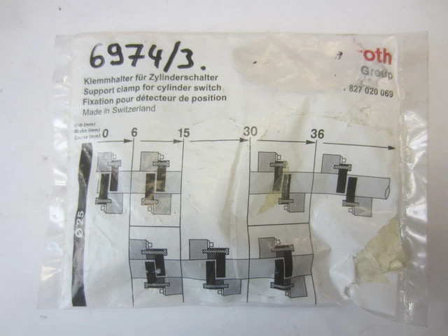 REXROTH 1827020069 KLEMMHALTER für Zylinderschalter Sensor Festo ...