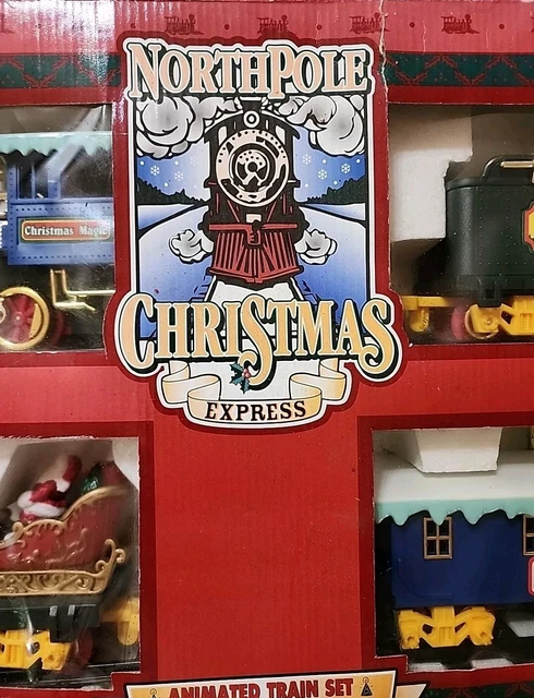 NORTH POLE CHRISTMAS Express Animated Musical Train Set VNTG Over 172 ...