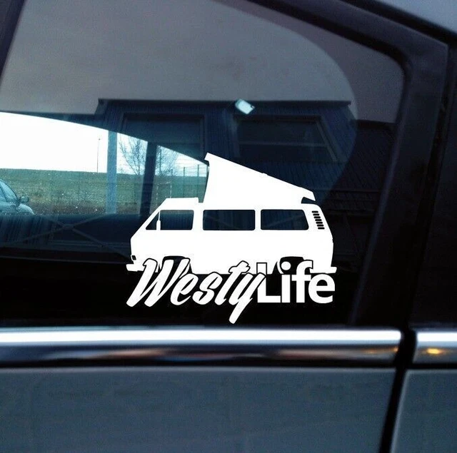 WESTY LIFE VANAGON Vinyl STICKER for VW T3 Westfalia CAMPER VAN ...