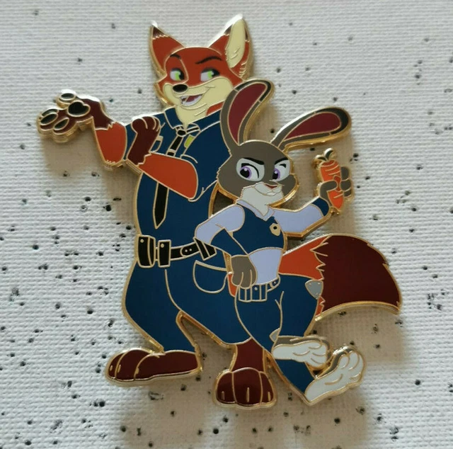 ZOOTOPIA DUO NICK Wilde Judy Hopps Police Adults Fox Bunny Disney Fantasy Pin £60.00 - PicClick UK