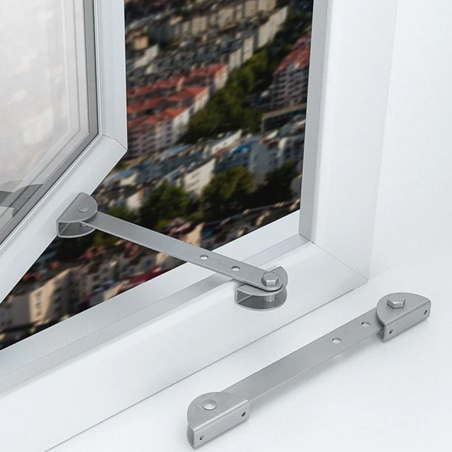GUSSET FIXED WINDOW Limiter Stainless Steel Children Safety Lock Window ...