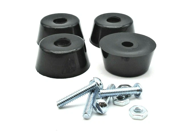 POWER GENERATOR RUBBER Feet 16mm Tall X 38mm OD Mounting Hardware Set ...