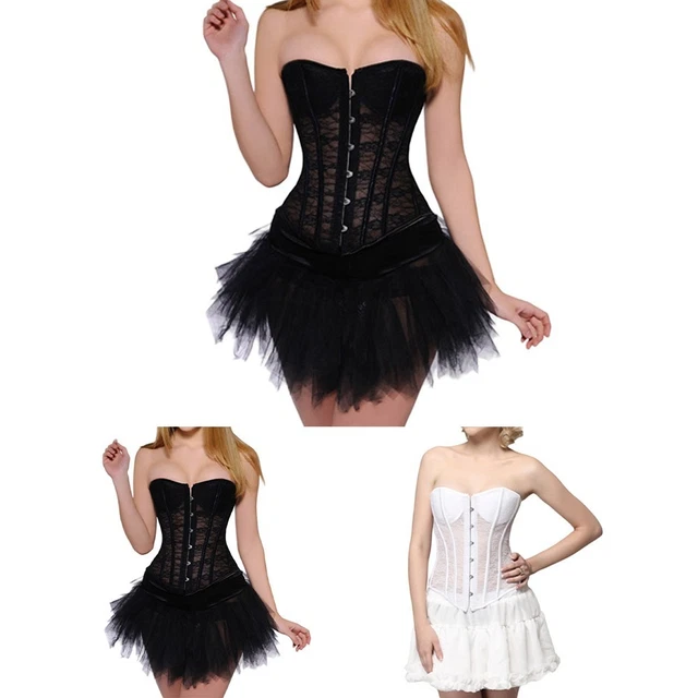 CLASSIC WOMENS CORSET with Button and Lace Up for Fashion Forward Style ...