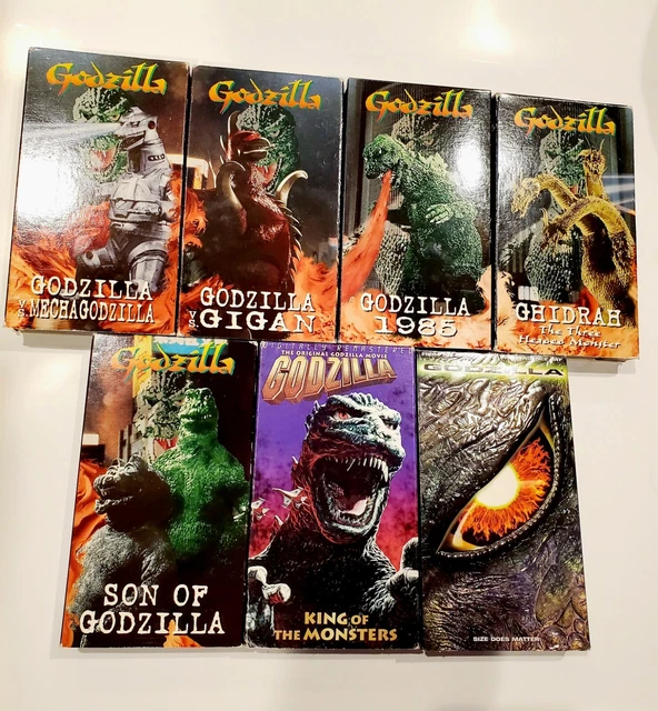 GODZILLA VHS LOT + 5-Pack Complete 1997 Set Rare Sci-Fi Monster Horror ...
