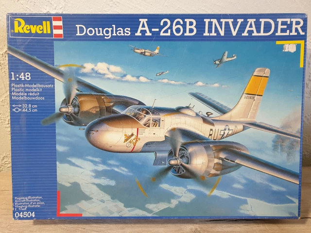 REVELL 04504 DOUGLAS A-26B Invader US FrancFlugzeug ModellbauSatz 1:48 ...